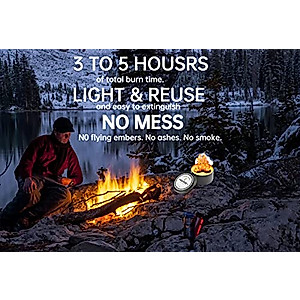 BSTFLEX 2 Pack of City Bonfires ($18.99 Each) | Portable Fire Pit | Compact and Lightweight | Emergency Heat Kit | 3-5 Hours of Burn Time | No Wood No Embers(with 1Pc Campfire Fireproof Mat