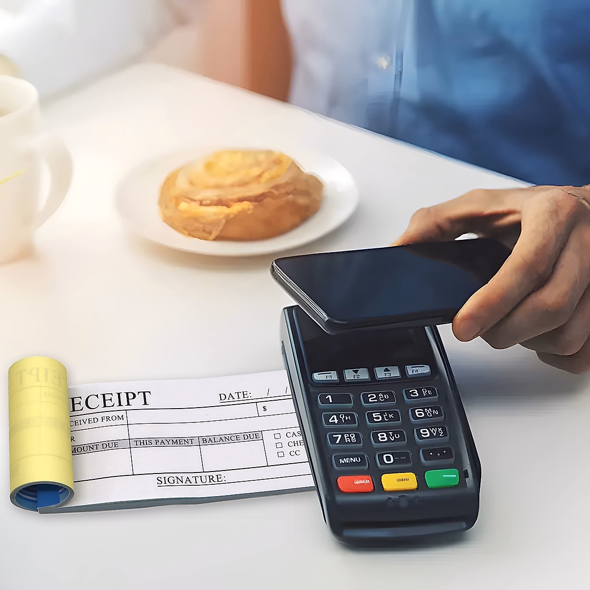 Money and Rent Receipt Book 5 Pack/250 Sets, 2-Part, 2.75"x6" Carbonless Copy Receipt Book with Cardboard and Waterproof Cover (50 Sets Per Book)