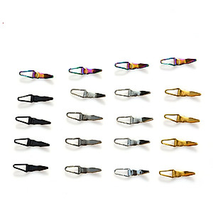 Luresport 20pcs Stainless Steel Hook Keeper for Lure Collapsible Rod Building Component Repair Fishing Rod DIY Accessory