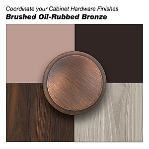 Richelieu Hardware BP74032BORB Boucherville Collection 1 1/4-inch (32 mm) Brushed Oil-Rubbed Bronze Traditional Cabinet and Drawer Knob for Kitchen, Bathroom, and Furniture