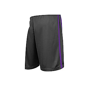Profile Varsity Men's Big & Tall Athletic Shorts, Purple/Charcoal, 3X