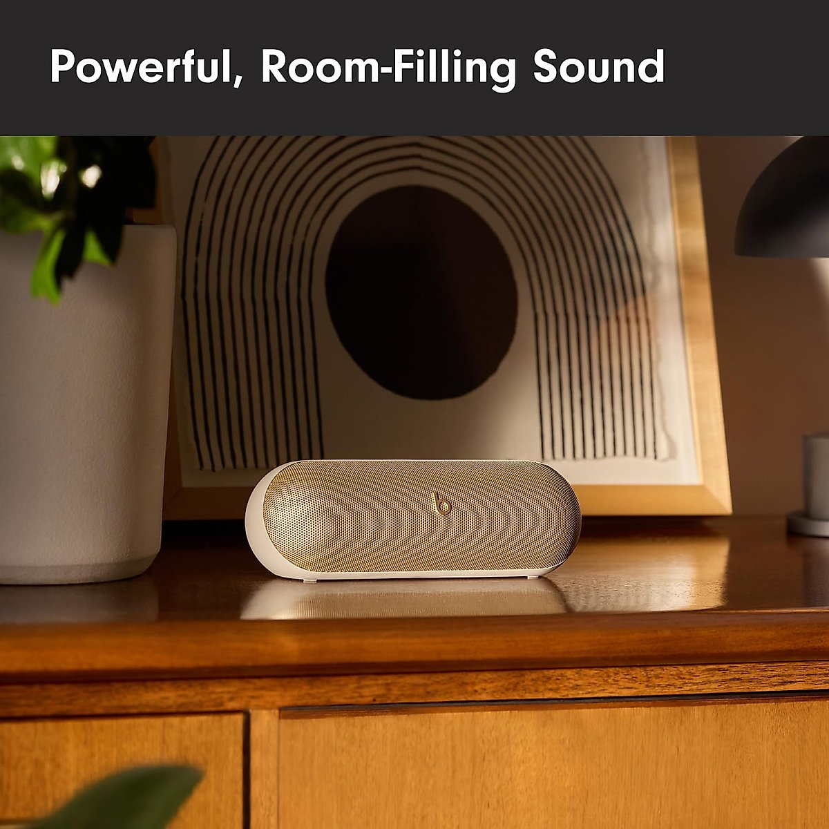 Beats Pill - Bluetooth Speaker and Portable Wireless Charger via USB-C - Up to 24 Hours Battery Life, IP67 Water Resistant, Apple & Android Compatible, Built-in Microphone – Campagne Gold (Renewed)