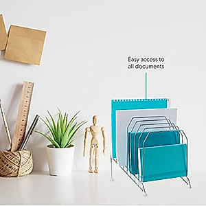 Mindspace Multi Step File Organizer | Stackable Letter Tray | File Holder | The Wire Collection, Silver