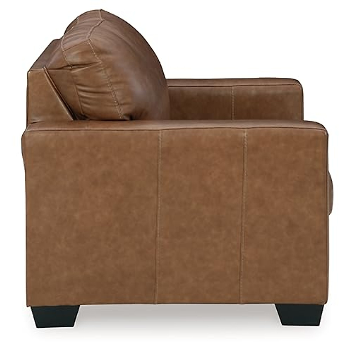 Signature Design by Ashley Bolsena Contemporary Leather Match Loveseat, Dark Brown