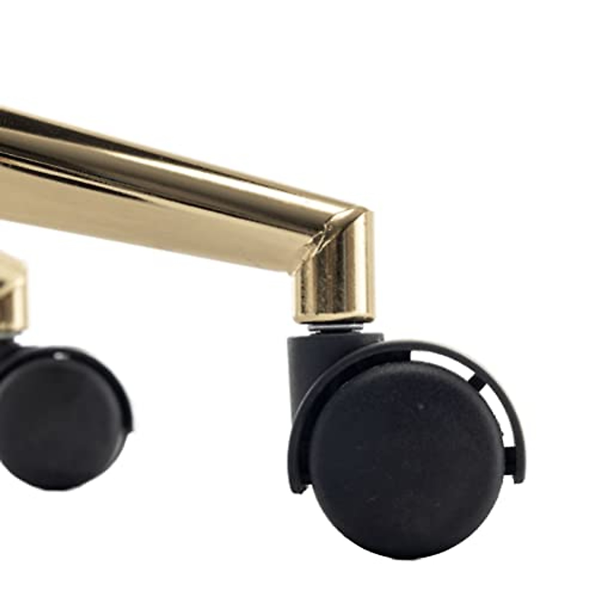 BTEXPERT White PU Leather Golden Base Home Adjustable Tufted Leisure Gold Nail Head Trim Upholstery Bedroom Study Desk Task Accent Arm Tilt Office Chair