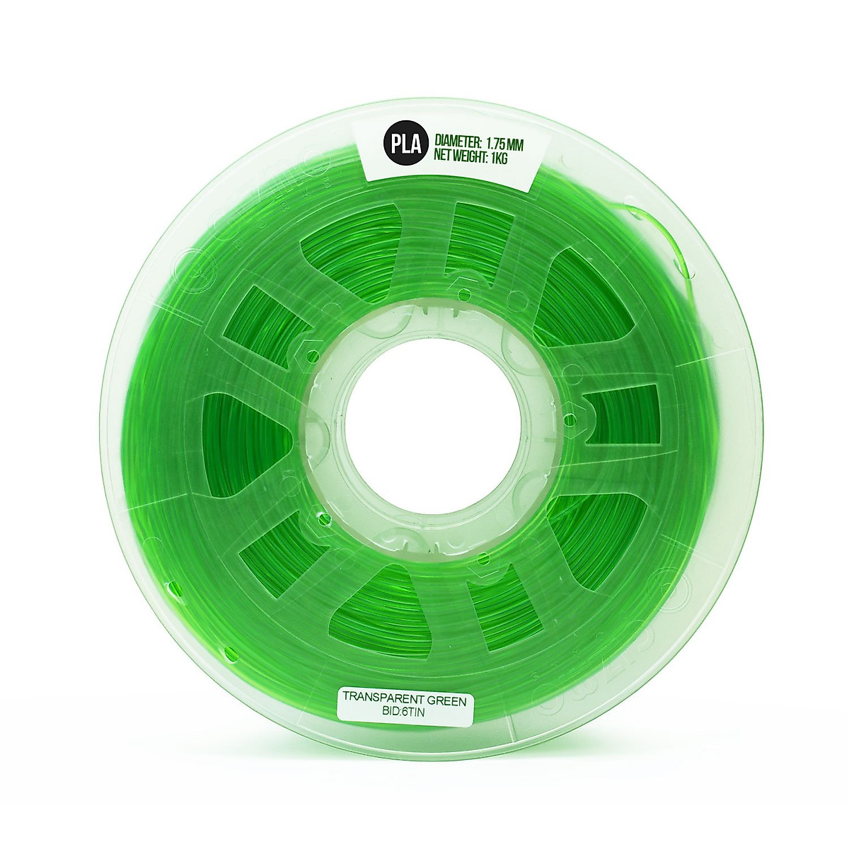 Gizmo Dorks 1.75mm PLA Filament 1kg / 2.2lb for 3D Printers, Translucent Green