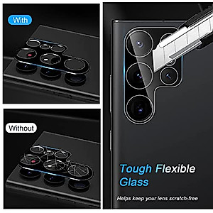 WRJ [3-Packs] Camera Lens Protector for Samsung Galaxy S23 Ultra 5G, Ultra Clear Anti-scratch 9H Hardness Tempered Glass