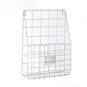 EYHLKM Simple Iron Grid Book Shelf Home Wall Decoration Wall Newspaper Magazine Storage Shelf Wall Shelves Wrought Iron (Color : OneColor)