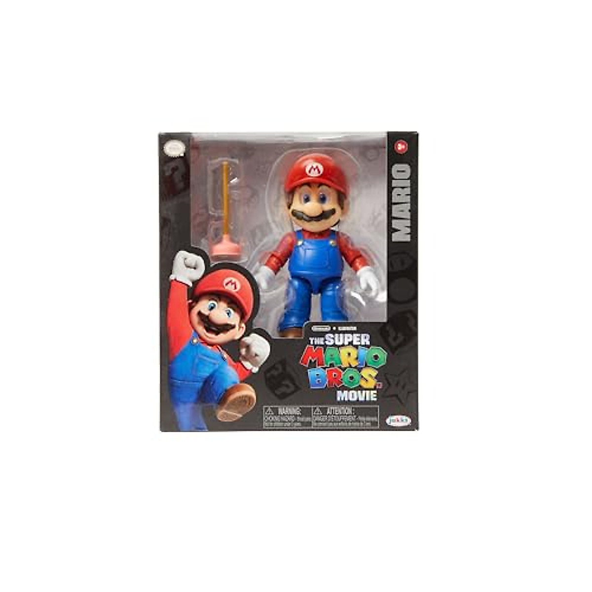 THE SUPER MARIO BROS. MOVIE - 5 Inch Action Figures Series 1 – Mario Figure with Plunger Accessory