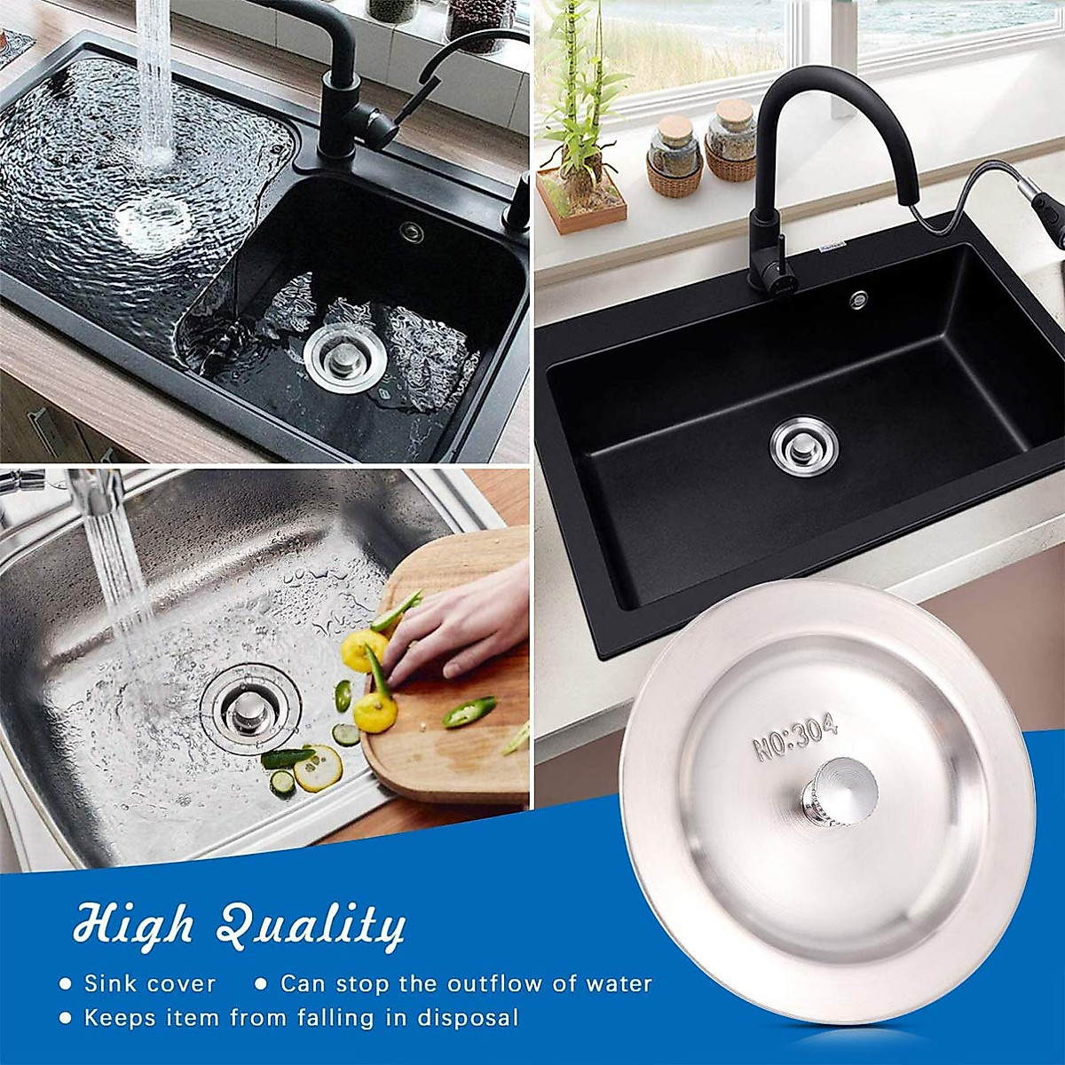 Cabilock Bathtub Drain Stopper 2pcs Sink Drain Stopper for Garbage Disposals Kitchen Bathroom Universal FloorDrain Drain Stopper Sink Universal Sink Stopper