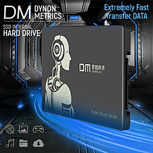 Dynon Metrics SSD Internal Hard Drive – 2.5 Inch High-Speed Internal SSD – SATA 3 Speed Class 6GBPS Solid State Drive – Matte Grey Finish – Low Temperature Regulation - 128 GB