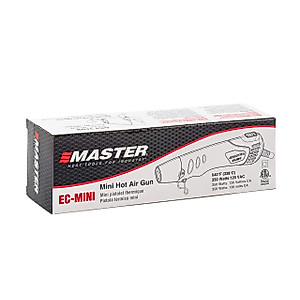 Master Appliance EC-MINI Heat Gun for Crafts, Shrink Wrap, Heat Shrink Tubing, Wire Connectors, Electrical Connectors, Epoxy Resin, Candle Making Heatgun, Embossing Hot Air Gun w/Heat Shrink Reflector