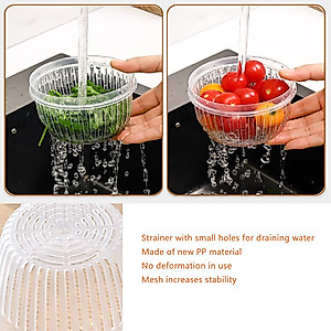 UtySty 4 Pack Onion Keeper Onion Saver Storage Container 2 Layer with Strainer Odor-Free 0.5L Holder Organizer for Refrigerator Chopped Ginger Garlic Fridge Berry Blueberries Tomato Avocado Lemon