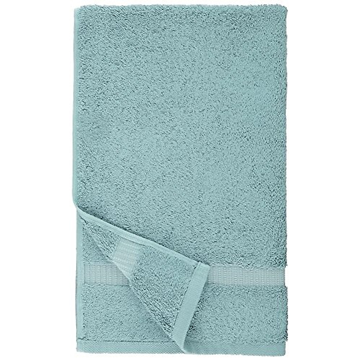 Amazon Brand – Pinzon Organic Cotton Hand Towels, Set of 6, Spa Blue, 30"L x 18"W