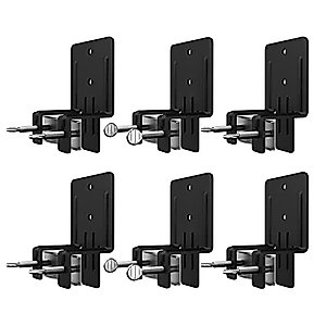 COMASACH 6 Pcs Non-Slip Mattress-Gasket for Bed-Frame, Anti-Slip Metal Bed Stoppers, Mattress-Retainer-Bar Fit for Platform Bed, Ajustable Mattress Holder in Place Gripper, Black