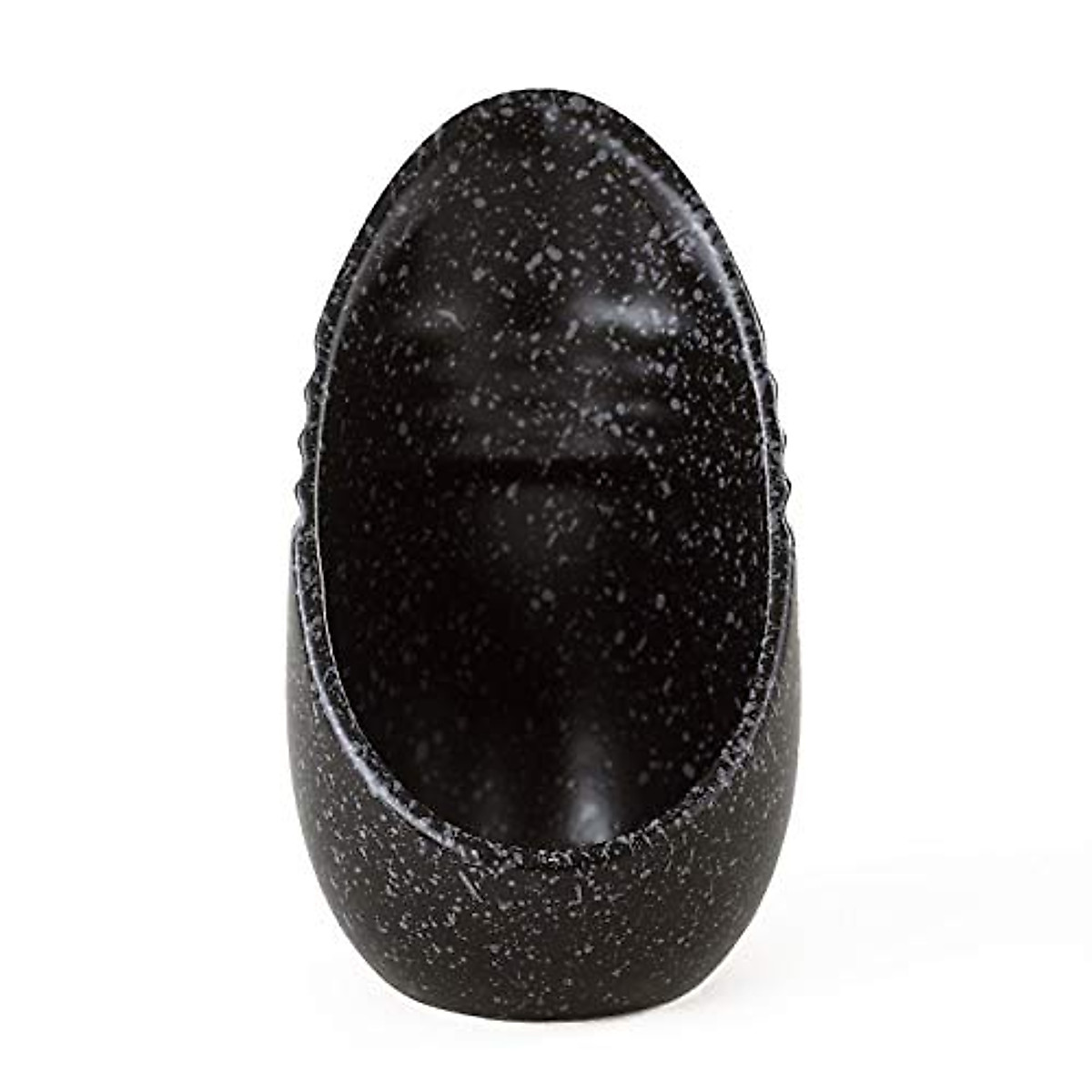 Speckled Earthenware Spoon Rest for Kitchen Stoves and Countertops - Black