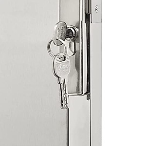 loibinfen Garden Fence Gate - Durable Stainless Steel,Outdoor Gate Garden Fence Post Gate Locks for Outdoor Fence Fencing for Yard Dog Fences, 39.4"x49.2" Stainless Steel -Model 2