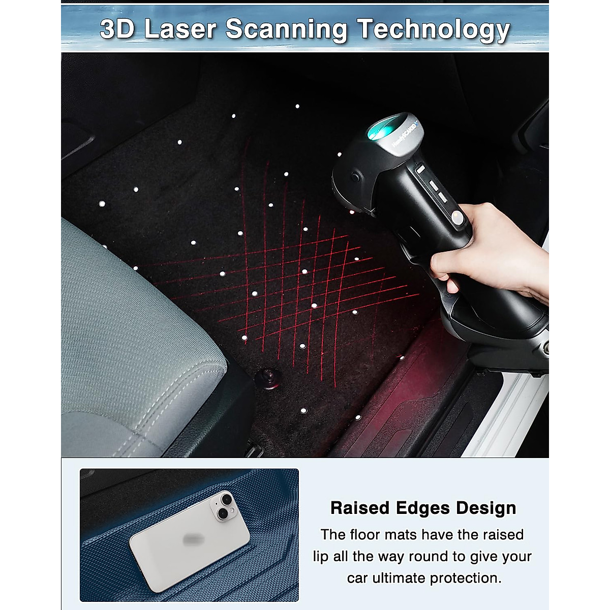 Mixsuper Custom Fit for Floor Mats 2015-2019 Ford Transit 150/250/350 (No Transit Connect) All Weather Floor Liners 1st Row 1 Piece