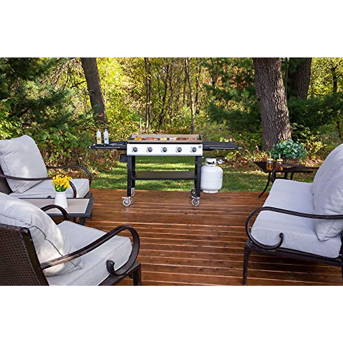 PIT BOSS 10762 5 Burner Gas Griddle, Deluxe, BLACK