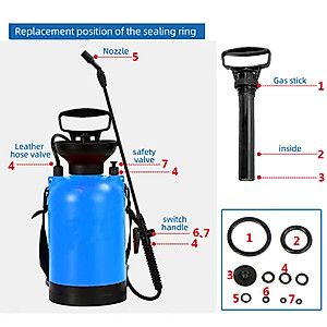 Rubber Sealing Ring,10pcs/ Set Useful Durable Rubber Sealing Ring Essential Sprayer Accessories Seal Ring Replacement for Garden Sprayer