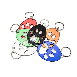 Swatom Dog Paw Keychain Bottle Opener Beer Opener Tool, Key Tag Chain Ring, 6 Piece