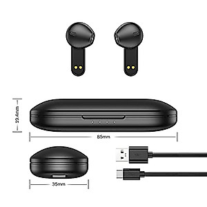 eppfun True Wireless Earbuds, Bluetooth 5.2 in-Ear Headphones, Qualcomm AptX-Adaptive HiFi Earbuds, Touch Control 4-Mic Headset & CVC 8.0 Noise Cancellation,Game Mode Earphones, 32H Playtime, Black