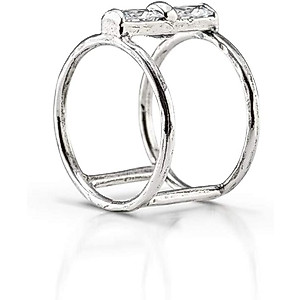 Joolala 925 Sterling Silver Double Baguette Cubic Zirconia Women’s Ring Elegant and Stylish – Gorgeous Oxidized Finish – Ideal Promise Ring, Engagement, Anniversary (10)