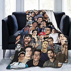 Dylan O'Brien Collage Blanket Fleece Ultra-Soft Micro Throw Soft Blankets for Couch Sofa Bed 50"X40"