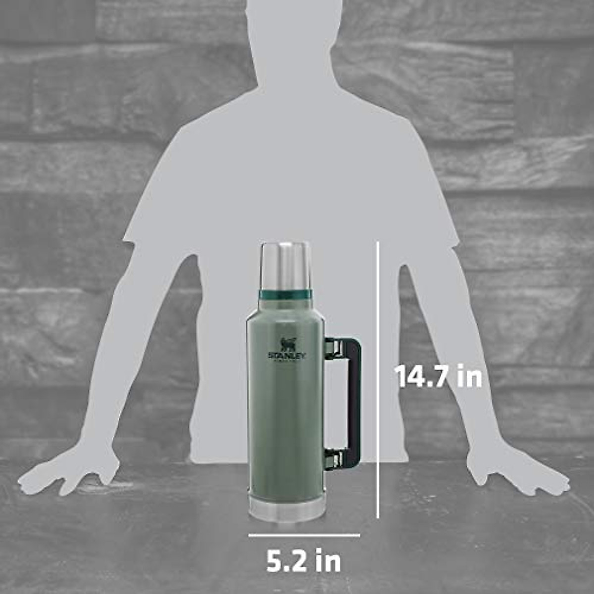 Stanley Classic Vacuum Bottle 2.0QT Hammertone Green