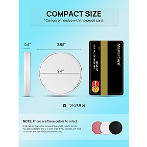 Getinbulk Compact Mirror Bulk, Small Pocket Makeup Round Mirror Double-Sided 1X/3X Magnifying PU Leather (White, 2.7 inches)