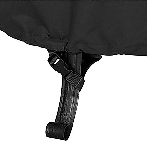 Himal Outdoors Fire Pit Cover- Heavy Duty Waterproof 600D Polyster with PVC Coating, Round Patio Fire Bowl Cover, 36 Inch, Black