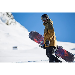 Giro Semi Ski Goggles - Snowboard Goggles for Men, Women & Youth - Black Techline Strap with Amber Scarlet/Yellow Lenses