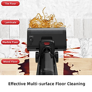 INSE Wet Dry Vacuum Cleaner Lightweight Cordless Vacuum and Mop for Hard Floors Wet-Dry Cleaning with LED Display and Voice Assistance-W5