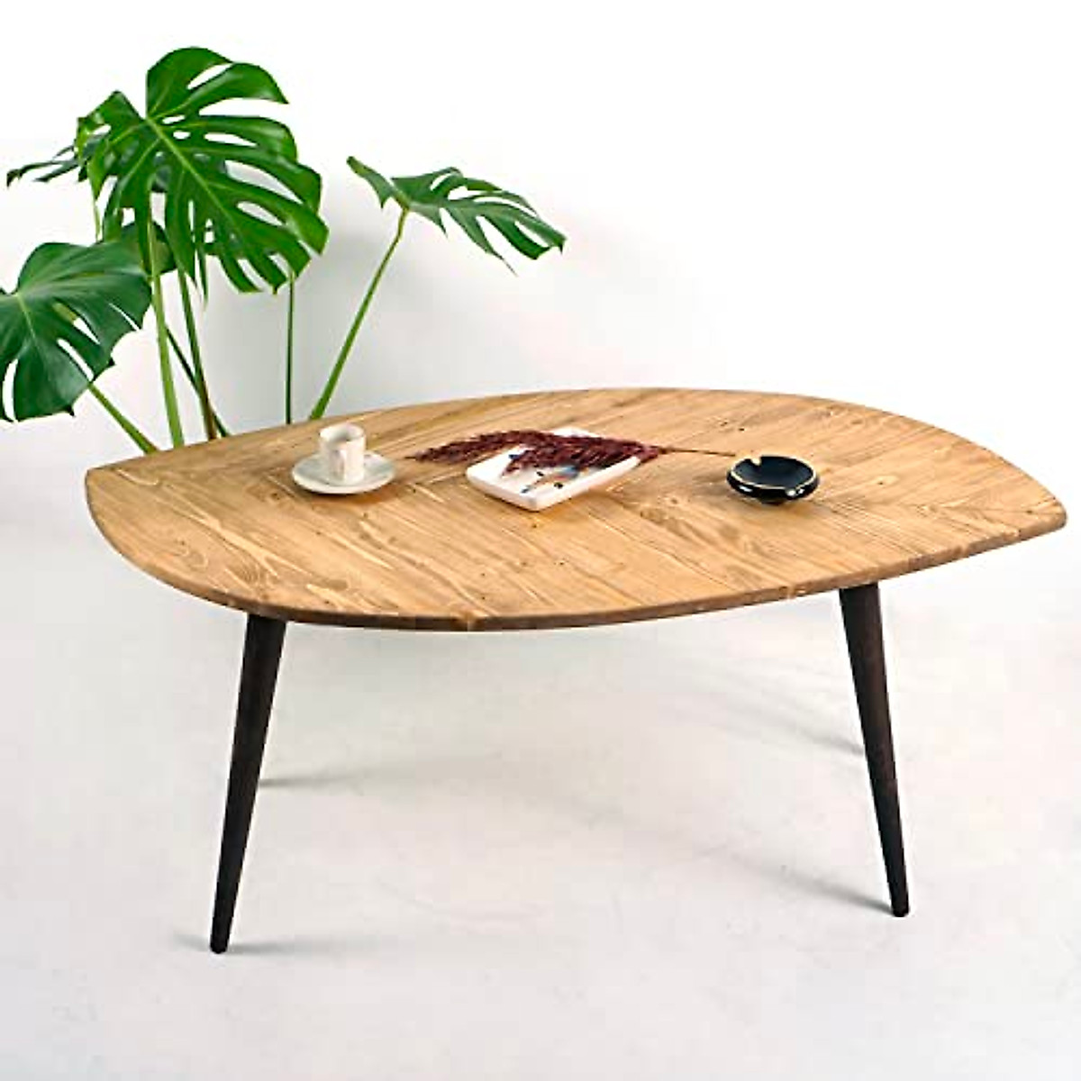 Modern Center Table | Spruce Tree Coffee Table | Modern Table | Modern Living Room Furniture | Wooden Furniture (L_Dark)