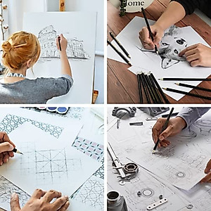 Drawing Pencils Set of 14 (B - 12B) Sketching Pencils for Drawing, Shading & Doodling | Professional Sketch Pencils Graphite Grades for Artists & Beginners