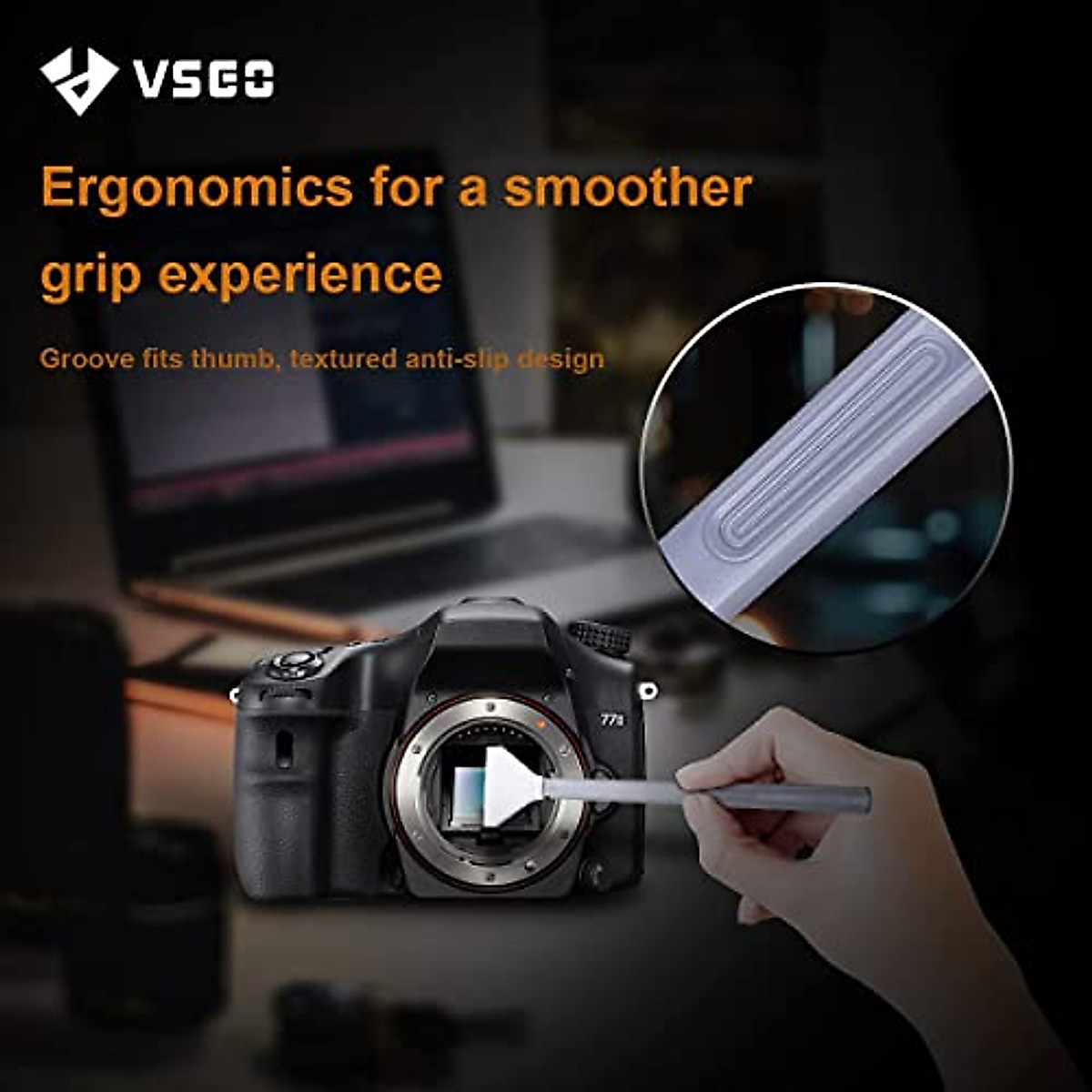 VSGO VS-S03E New Full Frame Camera Cleaning Kit 12pcs Sensor Cleaning Swab and 10ml Cleaner for Sony Nikon Canon FF CCD CMOS Clean