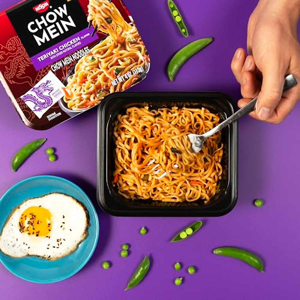 Nissin Chow Mein Teriyaki, Chicken, 4 Ounce (Pack of 8)
