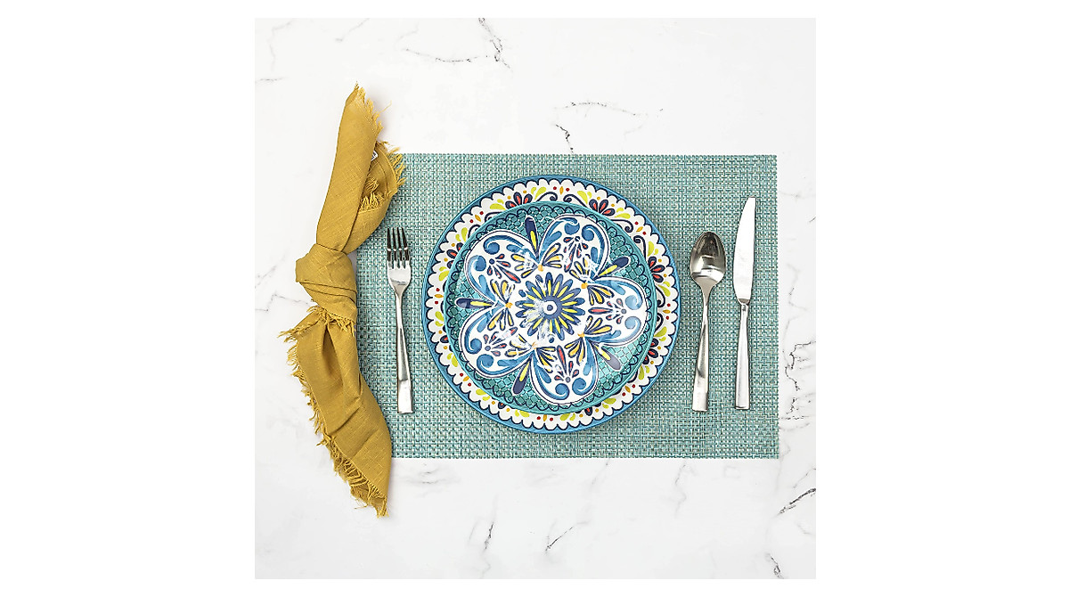 Zak Designs Melamine Dinnerware Set for 4 | Durable & Stylish