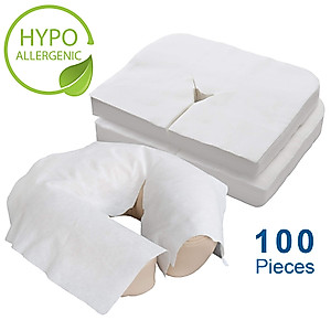 EARTHLITE Disposable Face Cradle Covers – Medical-Grade, Ultra Soft, Luxurious, Non-Sticking Massage Headrest Covers for Massage Tables & Massage Chairs