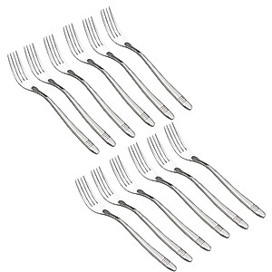 Begale 12-Piece Stainless Steel Dessert Forks, 6.8-INCH