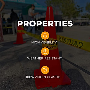 WOD BRC-YNP Barricade Caution Flagging Tape - 3 inch x 1000 feet - High Visibility Bright Yellow for Workplace Safety, Marking Boundaries & Hazardous Areas, Non-Adhesive & Heavy-Duty