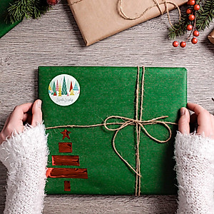 Modern Geometric Holiday Sticker Assortment / 6 Alternating Vibrant Christmas Stickers / 500 Chic Tree and Ornament 1.5" Labels