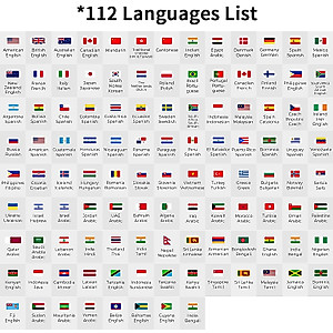 Translation Scanning Pen, Speech & Scan to Text, OCR Pen Scanner and Reader, 112 Language Digital Reader Pen Voice Language Translator Device, Speech and Scan to Translate