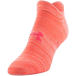 Under Armour Women''s Essential 2.0 No Show Socks, 6-Pairs, Beta Tint/Brilliance Medium, 1332943