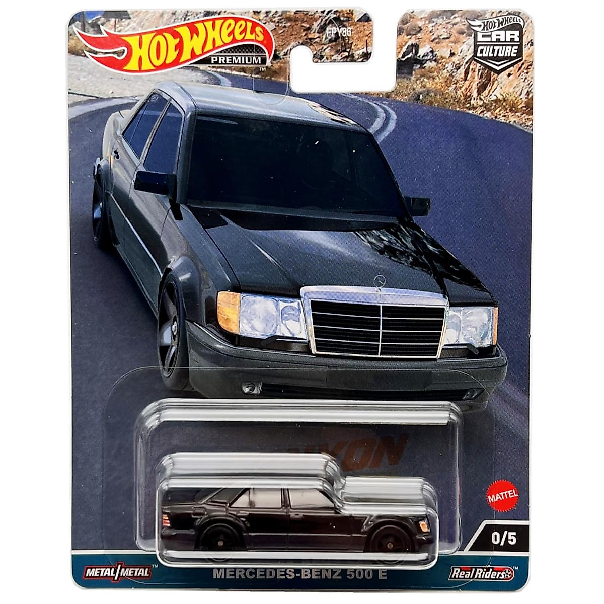 Hot Wheels 2023 Car Culture Canyon Warriors Mercedes Benz 500 E Chase 0/5 Diecast Vehicle
