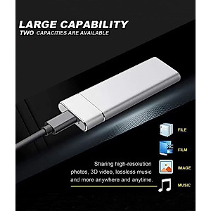 SOSOFLY New SSD Mobile Solid-State U Disk 64GB 128GB Portable Mini Mobile Solid-State Hard Disk high-Speed Read and Write U Disk (64G, Gold)