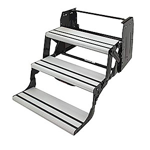Lippert Components 432696 Alumi-Tread Triple Manual Step , Black