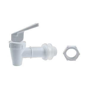 Plastic Water Spigot Water Faucet Dispenser Valve Reusable Water Crock Tap Jugs Bottles Water Bucket Jug Faucet Replacement Cooler Water Faucet Spout, 2 PCS, White