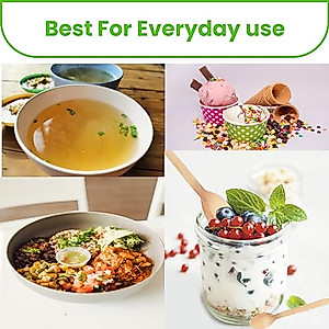 Concession Essentials Disposable Wooden Cutlery Spoons, Compostable and Earth Friendly, 6.25 Inch Length - Pack of 100 Spoons