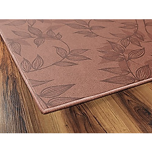 Brumlow Mills Entwined Simple Floral Home Indoor Area Rug with Colorful Print Pattern, Perfect for Living Room Decor, Dining Carpet, Bedroom Mat, Entryway or Kitchen Rug, 2'6" x 3'10", Red